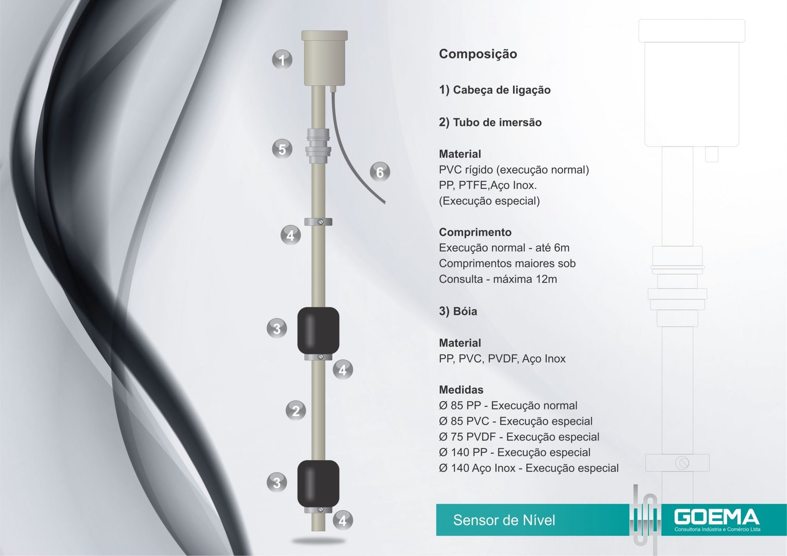 Sensor de Nível para Tanque GOEMA (11) 3643-5177